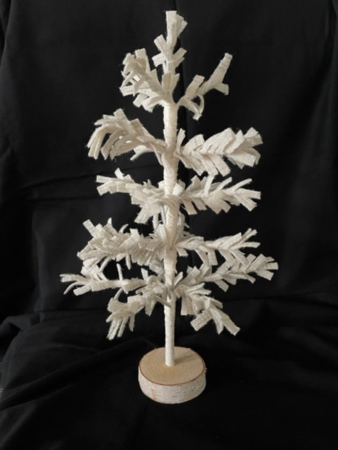 White and Gray Wooly Tree 16 Inches Tall - Etsy