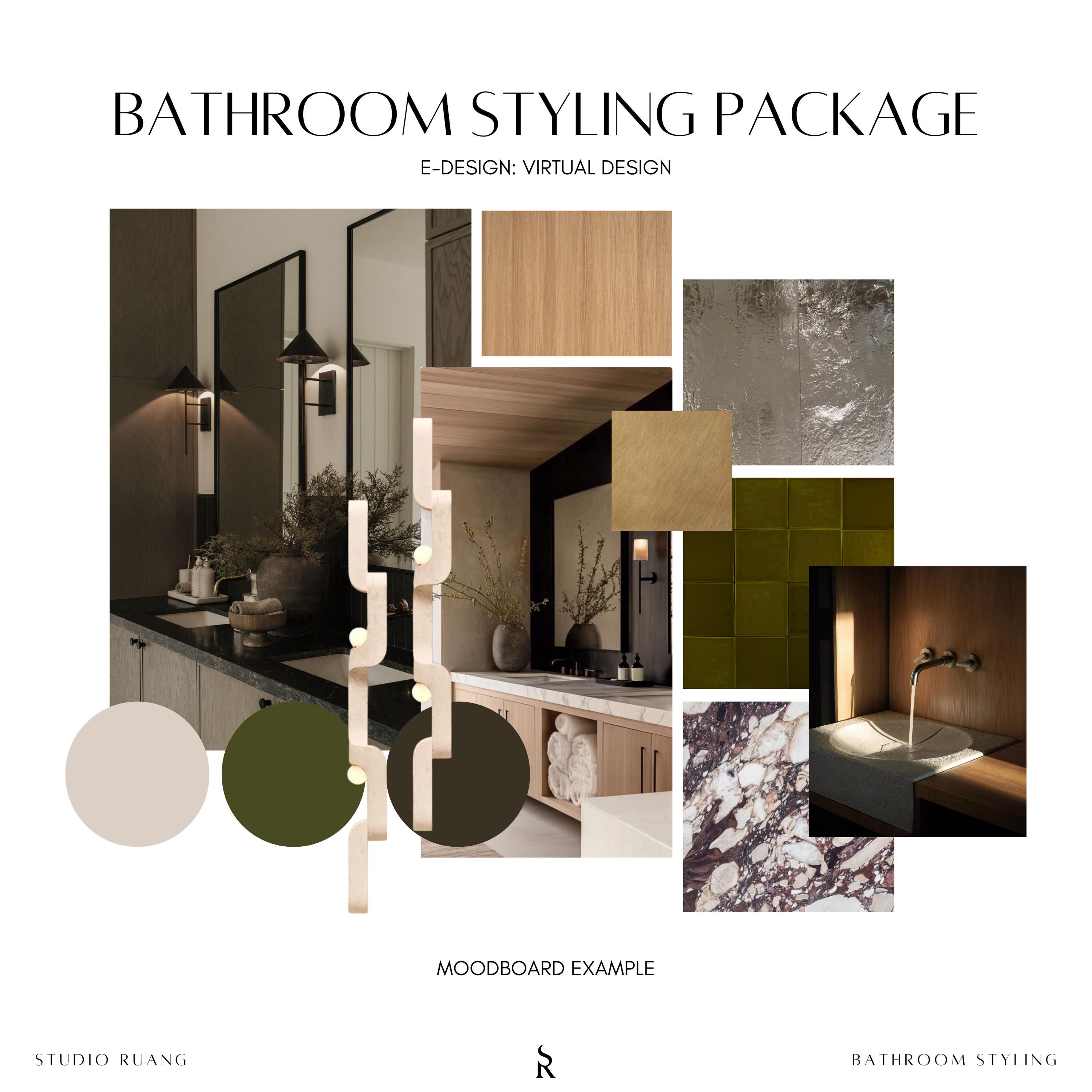 Custom Bathroom Design Package: Mood Board & Styling Guide (digital PDF ...