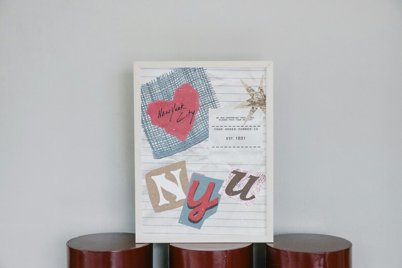 Customizable Scrapbook Collage College Poster New York University - NYU ...