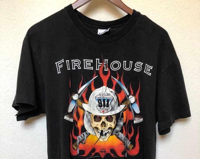 Vintage Firehouse T-shirt World Tour 1991 1992 Concert Tee RARE Vtg 90s ...