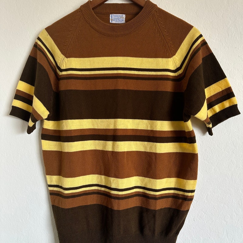 Yellow and Brown Striped Shirt - Etsy