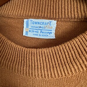 Vintage Towncraft Striped Mock Neck Sweater Shirt Knit Wide Stripe ...