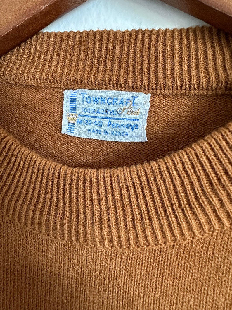 Vintage Towncraft Striped Mock Neck Sweater Shirt Knit Wide Stripe ...