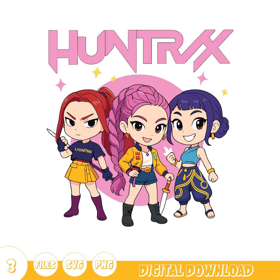 Huntrix Svg Png Bundle, Demon Hunters Inspired Svg, Sa-ja Boy Png, Hun ...