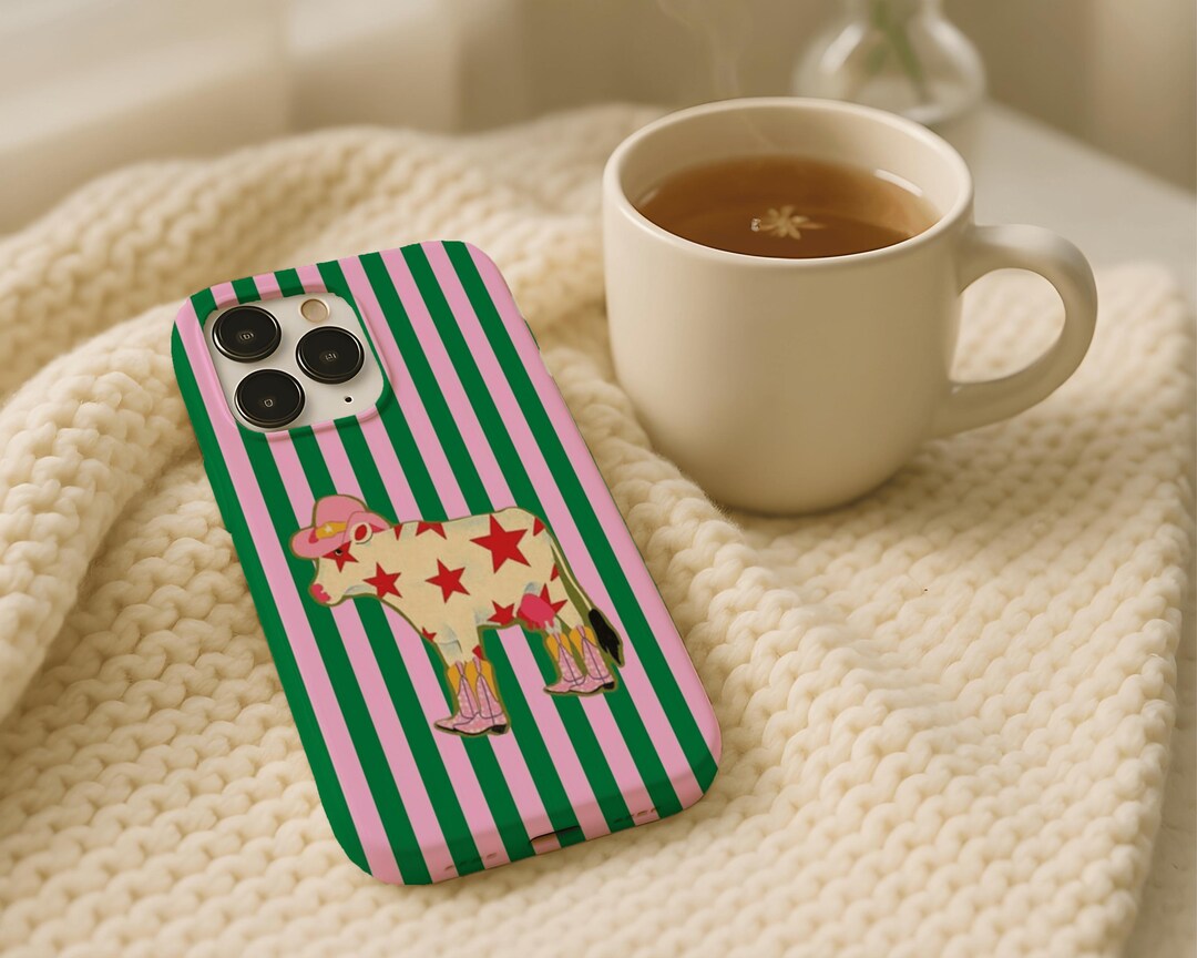 Cowgirl Stripe Phone Case – Western Star Retro Design Tough Cover for ...