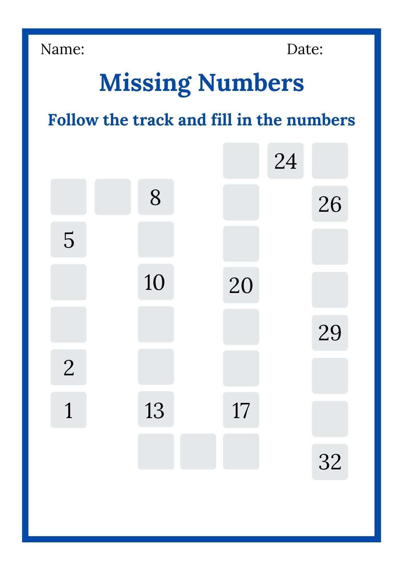 Math Worksheet Nursery: Number Tracing, Counting (PDF Printable A4 Size ...