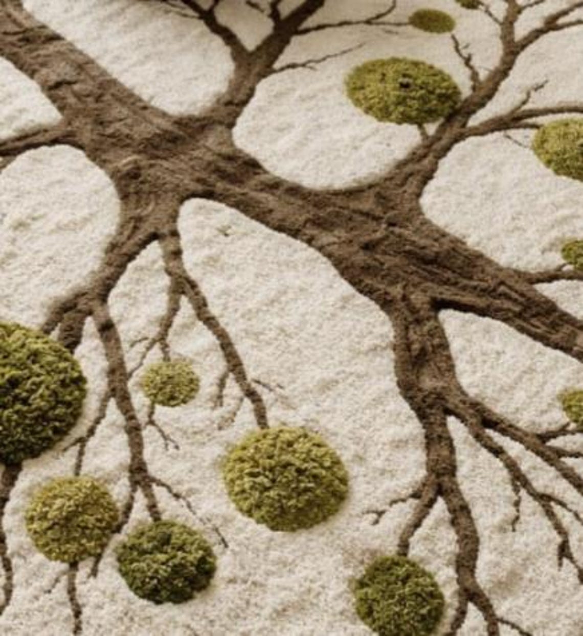 Hand Tufted Tree of Life Wool Rug | Nature Inspired Botanical Area Rug ...