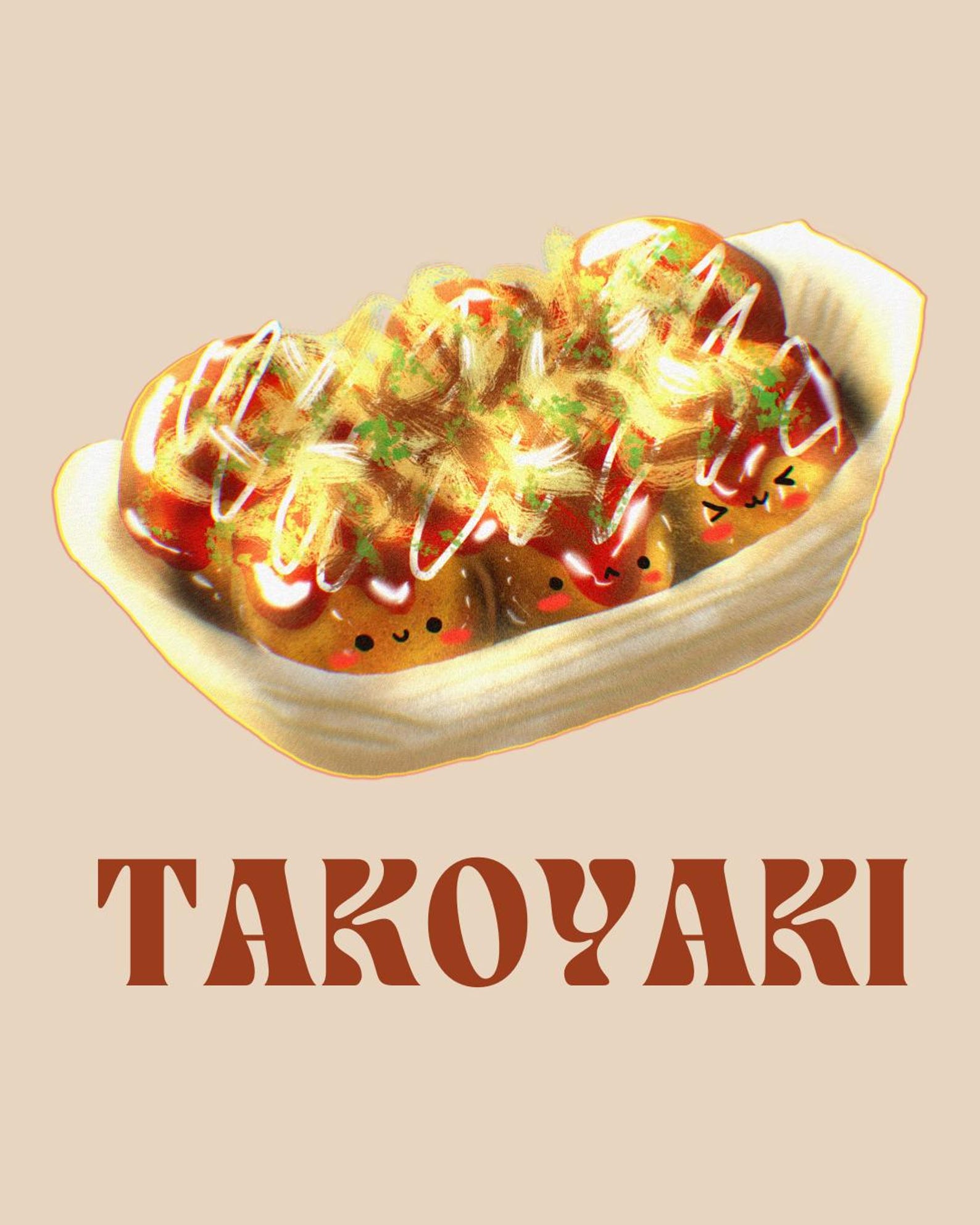 Cute Kawaii Takoyaki Japanese Food Clipart / Commercial Use/ PNG - Etsy