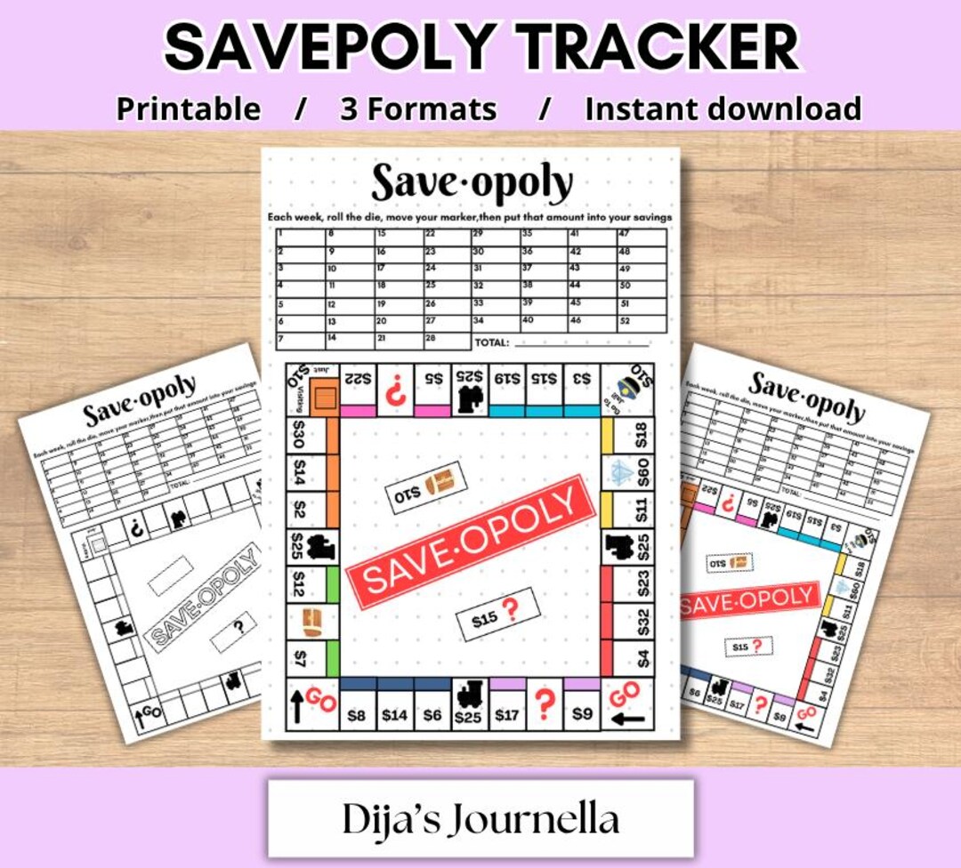 Saveopoly Savings | Challenge | Budgeting Game | Savings Goal Savings ...