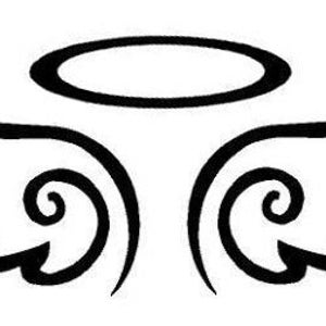 Swirly Angel Wings Halo Memorial Rip Vinyl Decal - Etsy