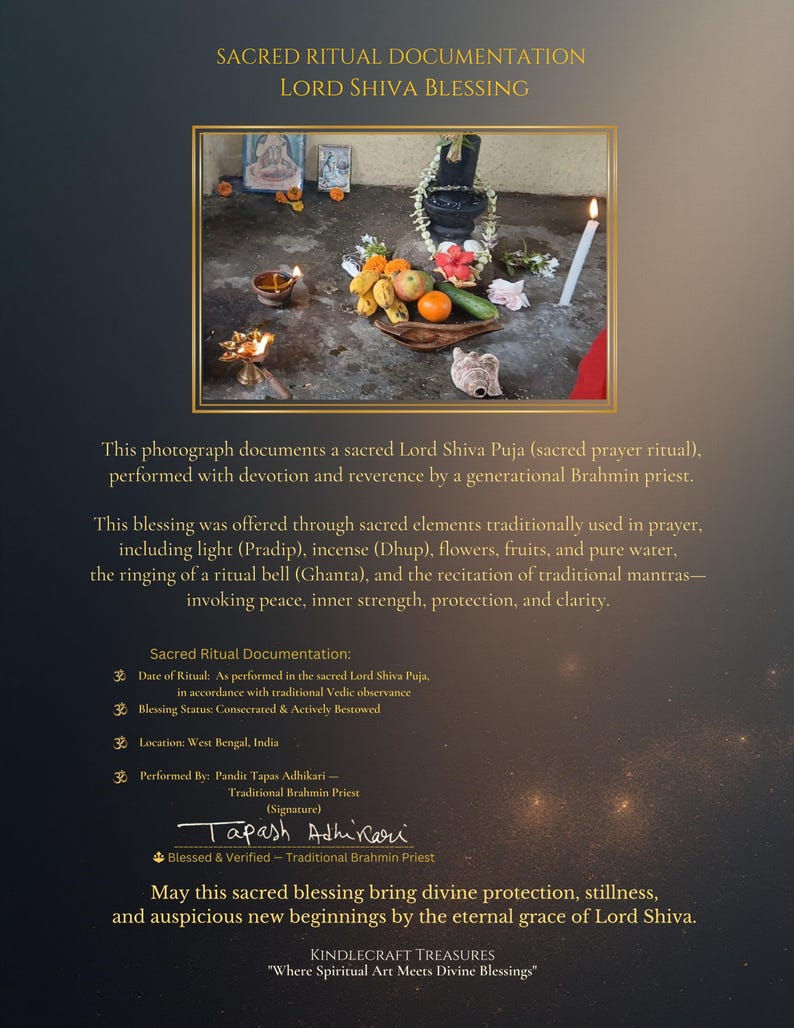 Inner Peace & Protection Blessing | Lord Shiva Sacred Ritual Gift for ...