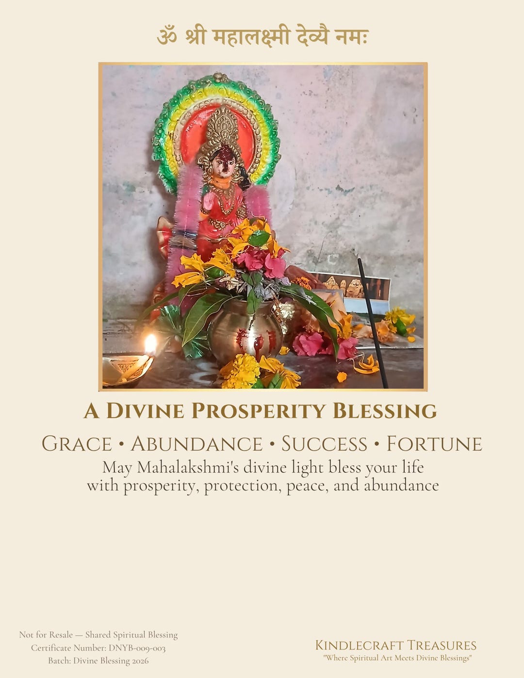 Personalized Lakshmi Puja Custom Hindu Priest Blessing Ritual Video ...