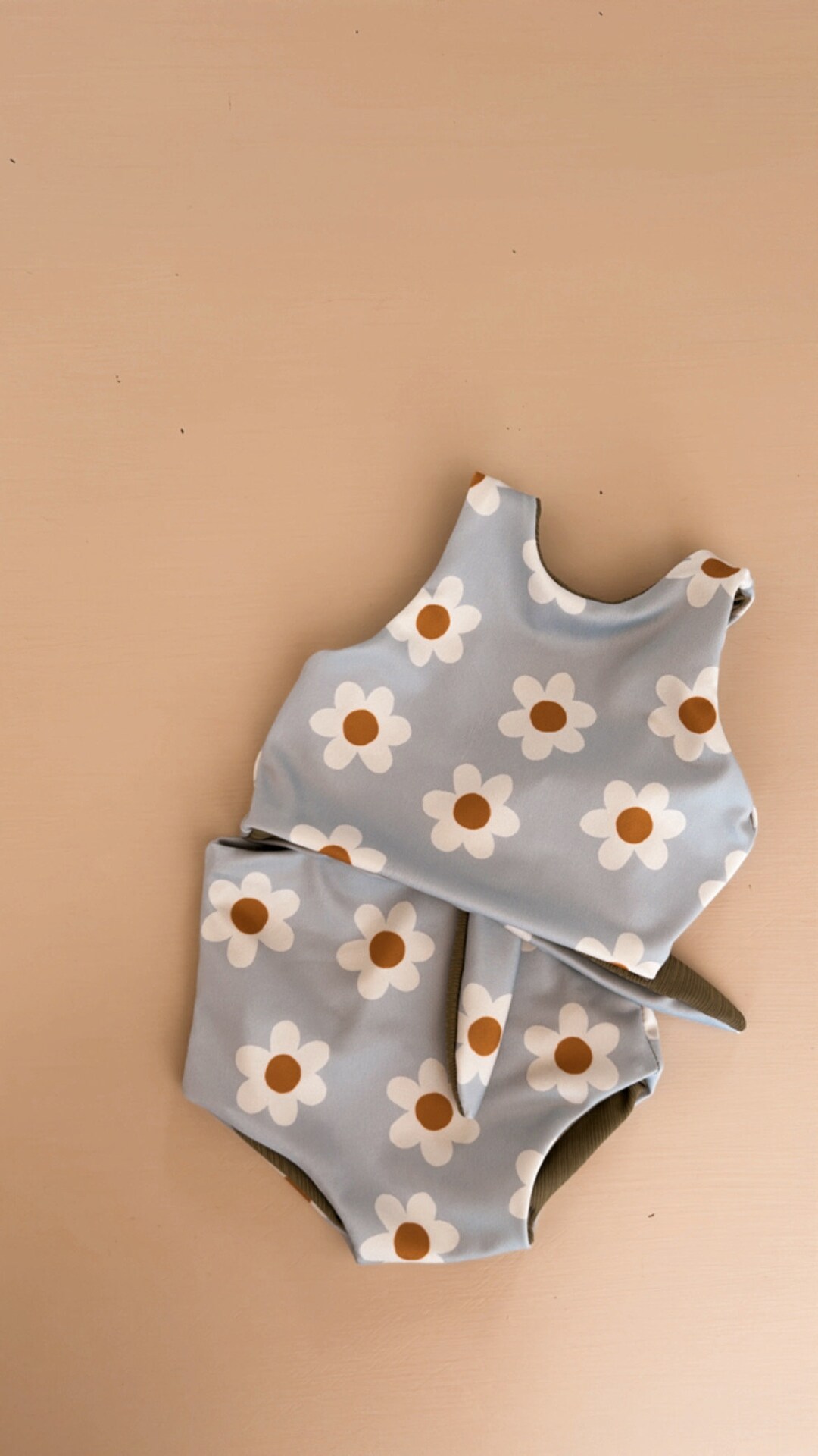 Periwinkle Daisy Sage Rib 4 Suits in One Bathing Suit Set High Waisted ...