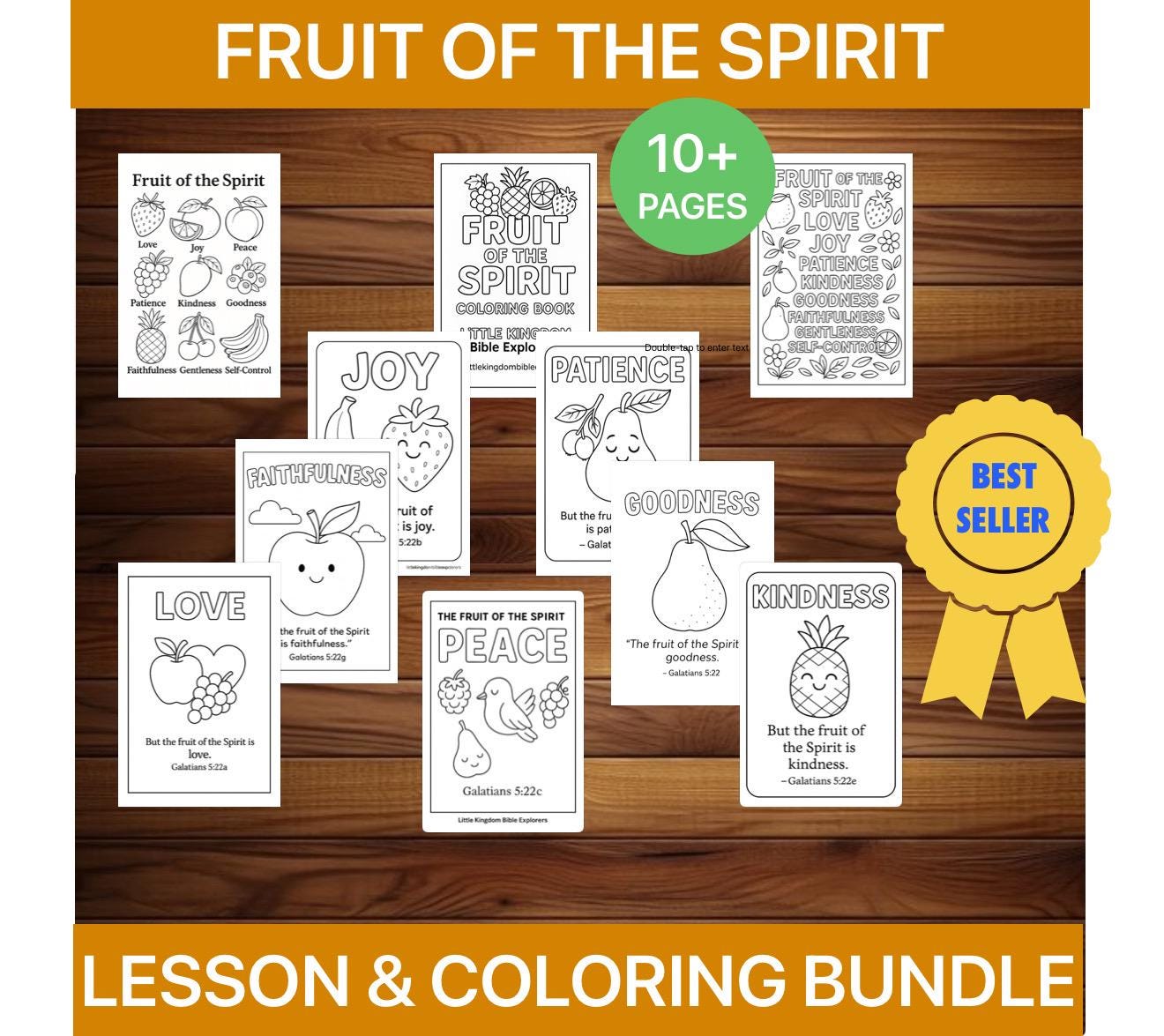 Fruit of the Spirit Coloring Pages: Bible Lesson Printable (PDF ...
