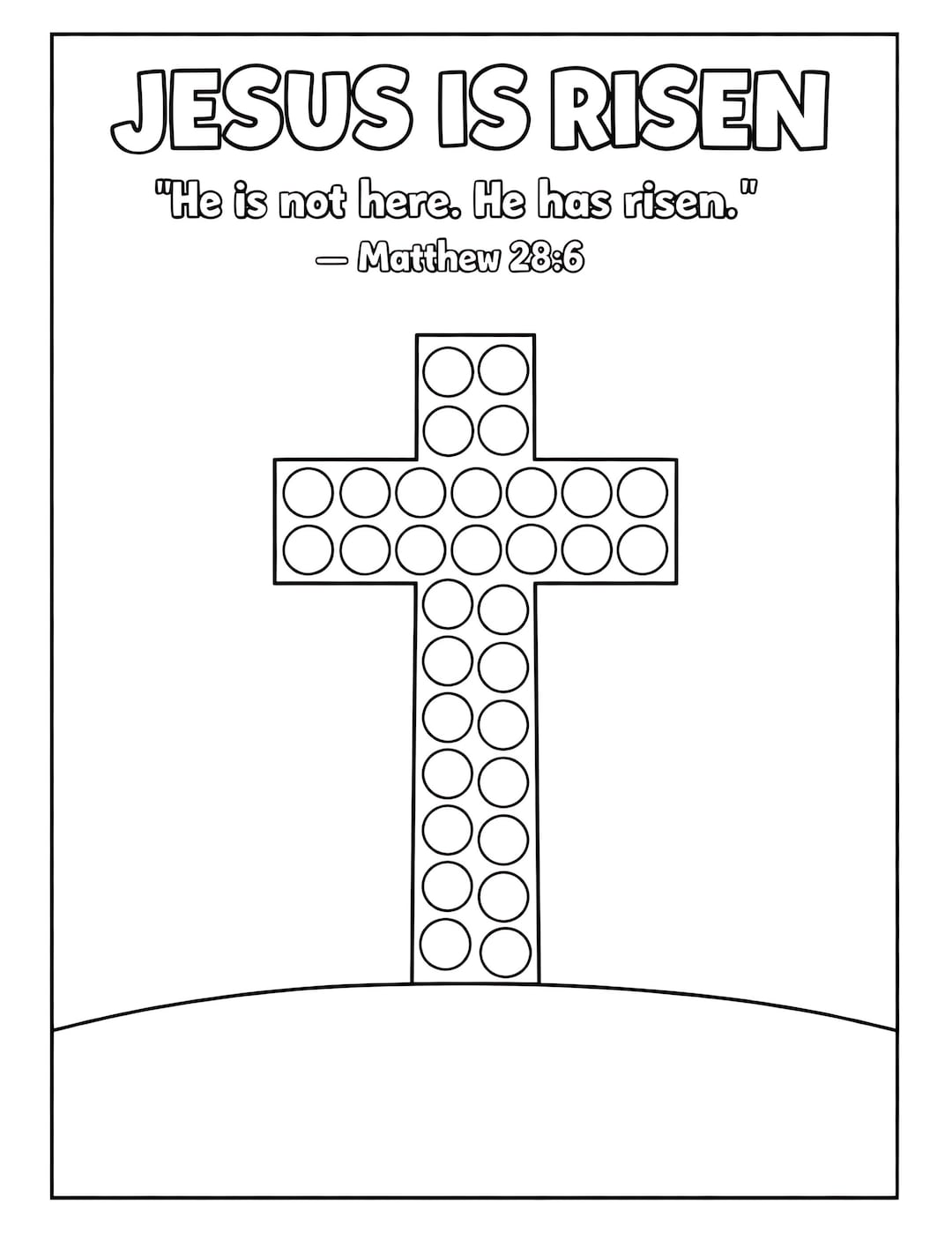 Jesus is Risen Dot Marker Page | Christian Easter Activity - Etsy