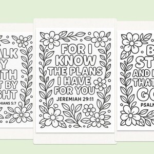 Bible Verse Coloring Pages – Scripture Printable Bundle – Christian ...