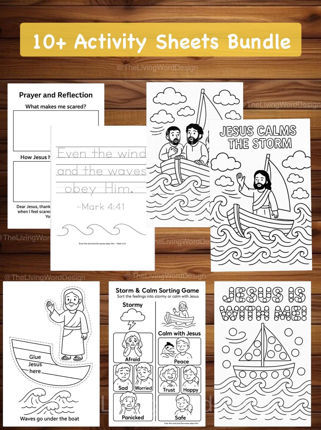 Jesus Calms the Storm Bible Story Activity Pack: Homeschool Sunday ...