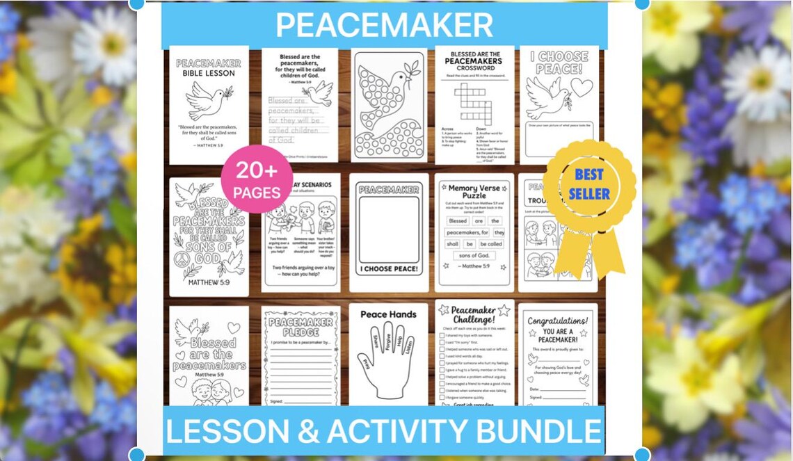 Peacemaker DELUXE Printable Bible Lesson Pack for Kids | Christian ...