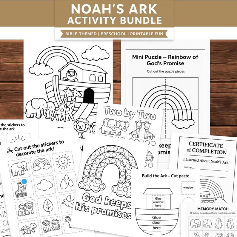 Noah’s Ark Bible Story Printables: Bible Lesson Plan, Coloring Pages ...