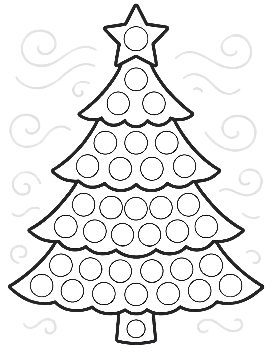 Christmas Tree Dot Marker Printable - Etsy