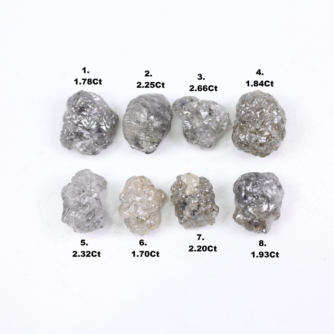 Grey Earth Mine Rough Diamond, Natural Loose Grey Diamond, Grey Uncut ...