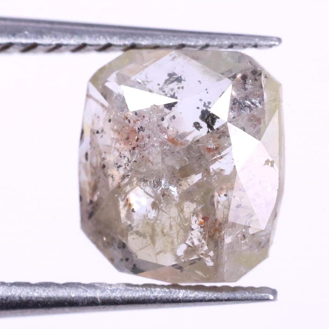 0.78 Ct Cushion Cut Grey Diamond for Vintage Ring, Earth-mined Natural ...