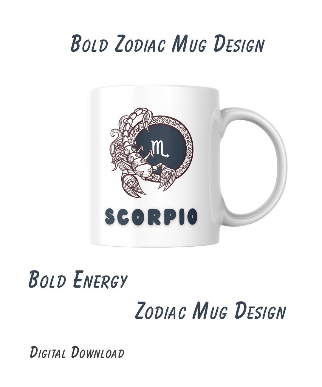 Scorpio Zodiac Mug Design | Astrology Gift (digital Download ) - Etsy