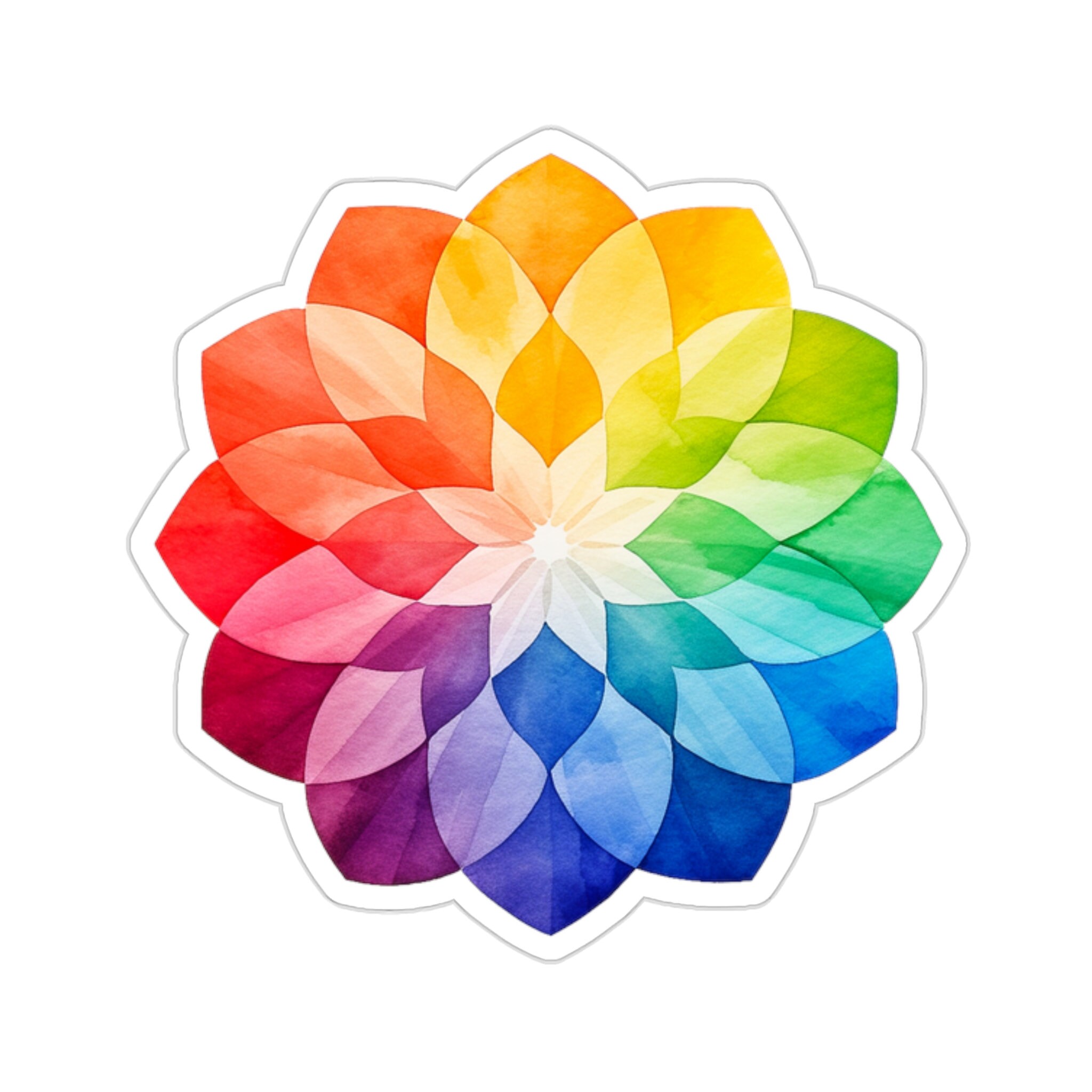 Color Wheel Series Rainbow Sticker Color Theory Art Vinyl Sticker Vinyl ...