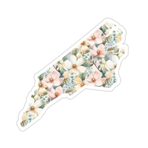 North Carolina Featuring State Flower Dogwood | Floral Sticker | State ...