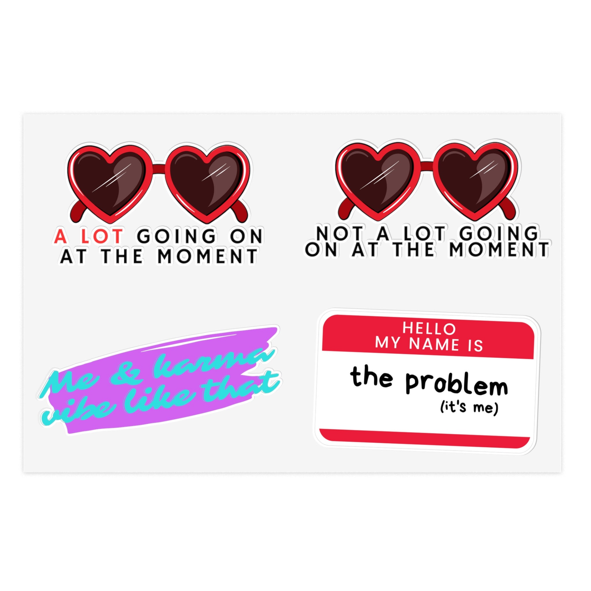 TS 4 Pack Sticker Set | Taylor Swiftie Sticker Sheet | 22 | Taylor's ...