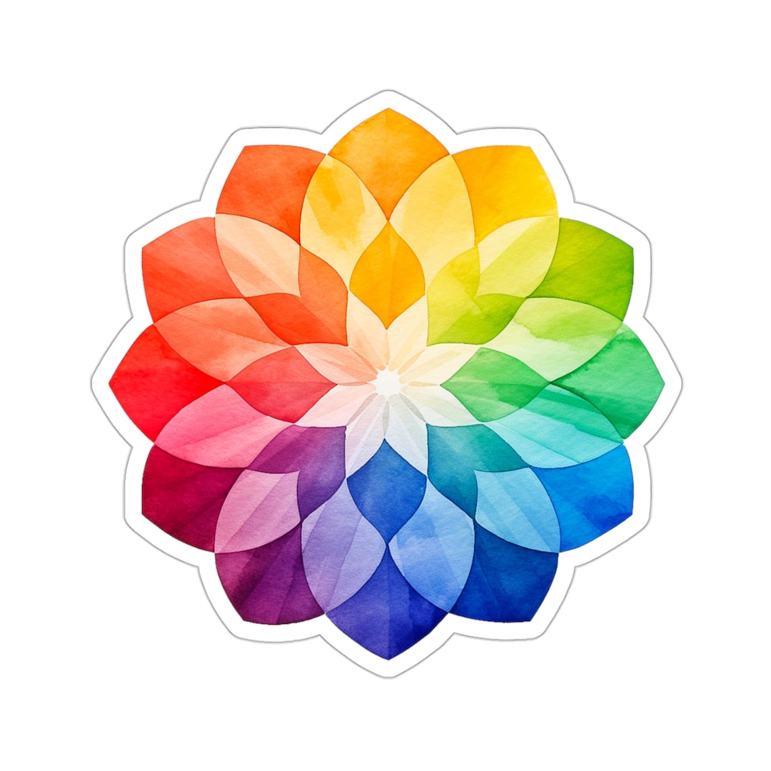 Color Wheel Series | Rainbow Sticker | Color Theory Art | Vinyl Sticker ...
