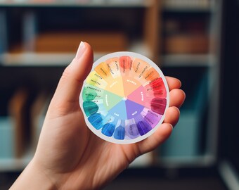 Feelings Color Wheel Series | Rainbow Sticker | Color Theory Art ...