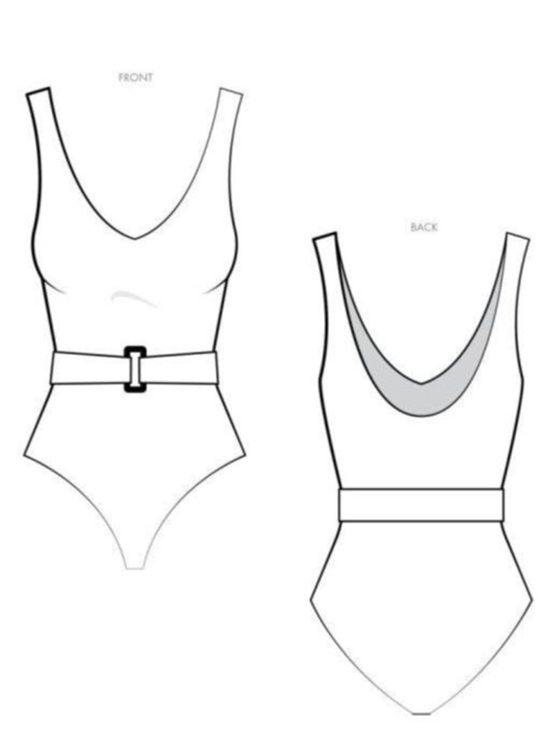 Swimsuit Sewing Pattern PDF – One-piece Bathing Suit – Sizes Xs–xl ...