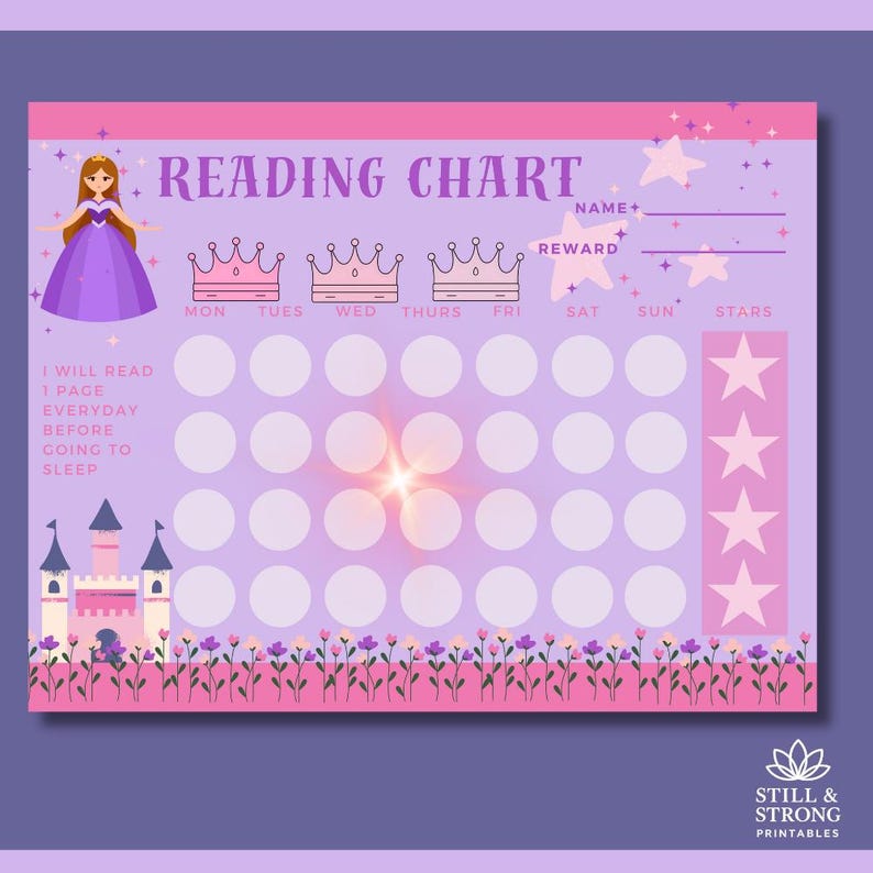 Printable Reading Reward Chart for Kids – Reading Tracker – English PDF ...