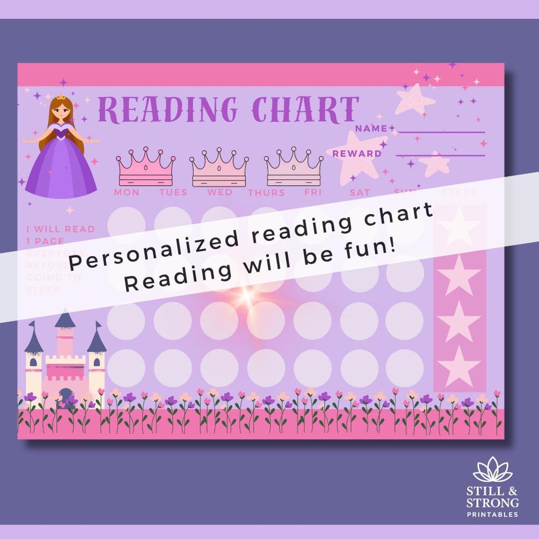 Printable Reading Reward Chart for Kids – Reading Tracker – English PDF ...