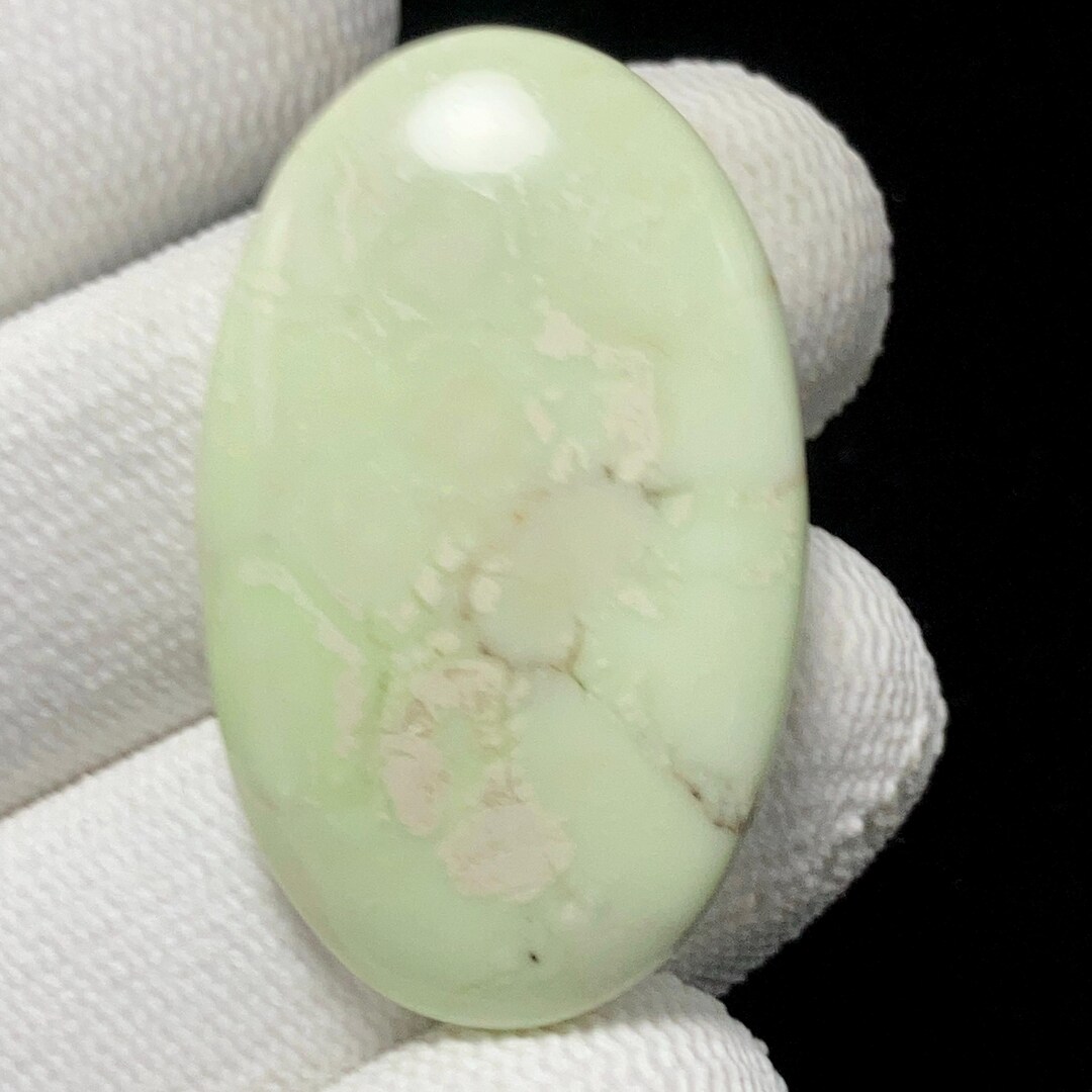 Lemon Chrysoprase, Oval Cabochon, 37x23x6 MM, 43 CTS, Beautiful ...