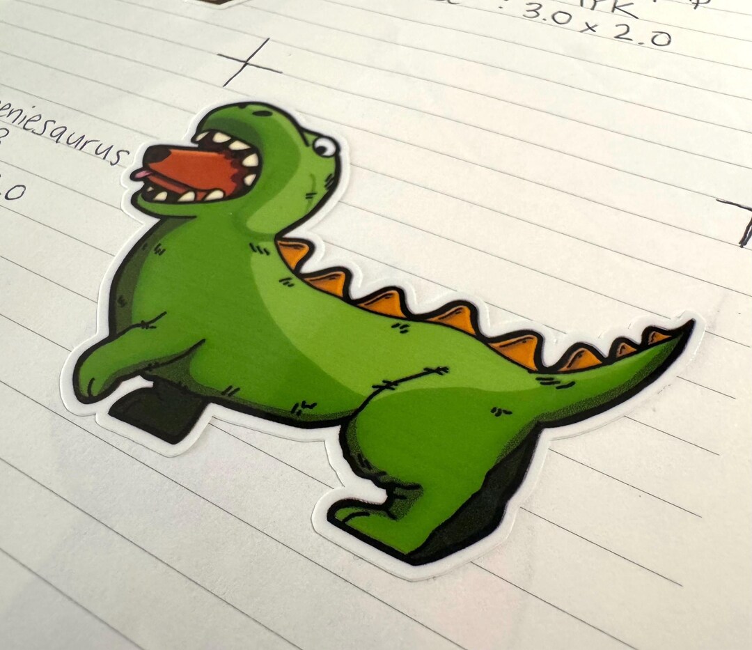 Dinosaur Dachshund Vinyl Sticker | Funny Weenie Dog Waterproof Decal - Etsy