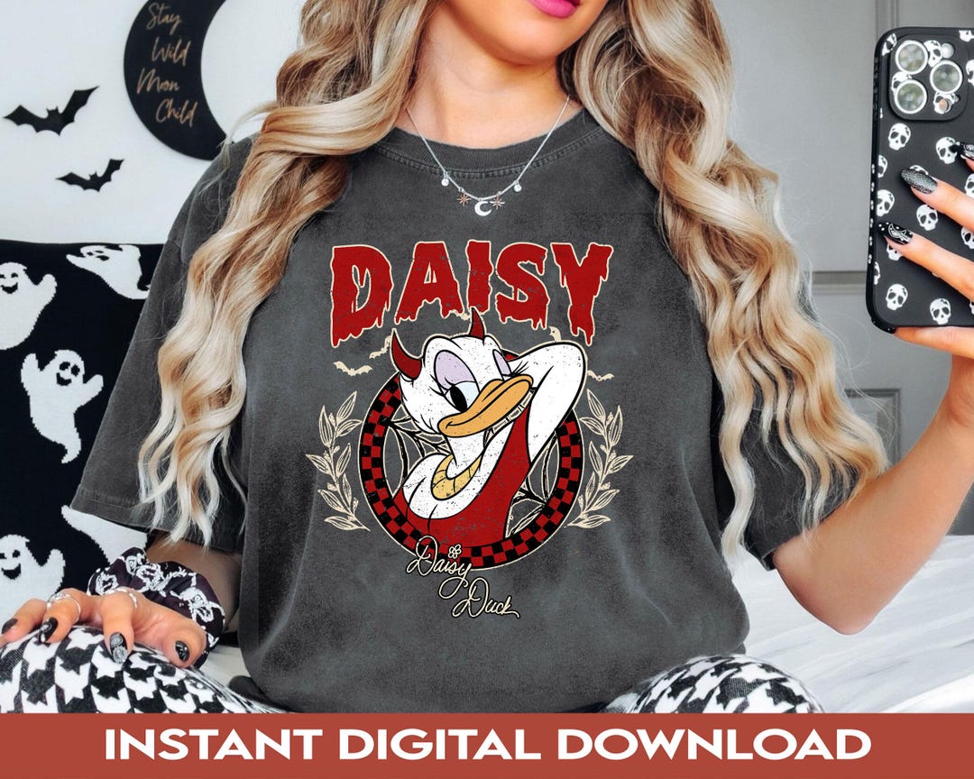 Retro Daisy Duck Devil PNG | Spooky Season Digital Download - Etsy