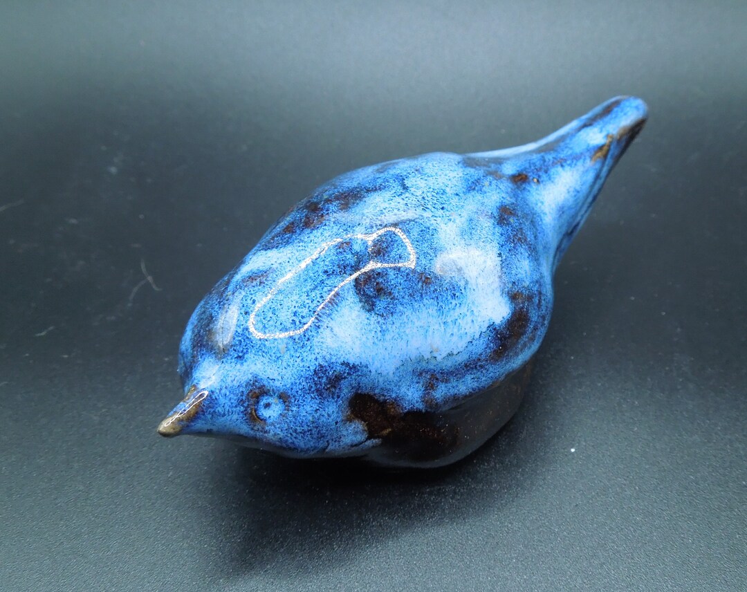 Handmade Clay Bluebird Figurine - Etsy