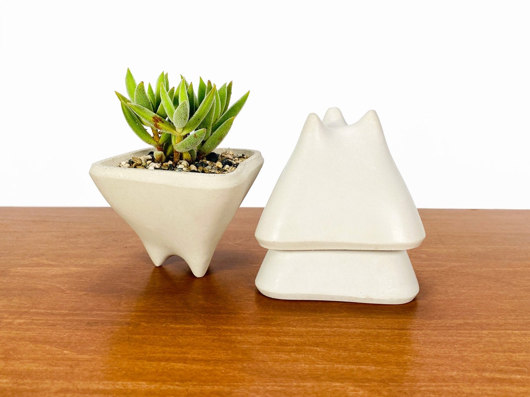 Pebble Gift Planters, Set of 3 Mini Modern Pots for Succulent Plants - Etsy