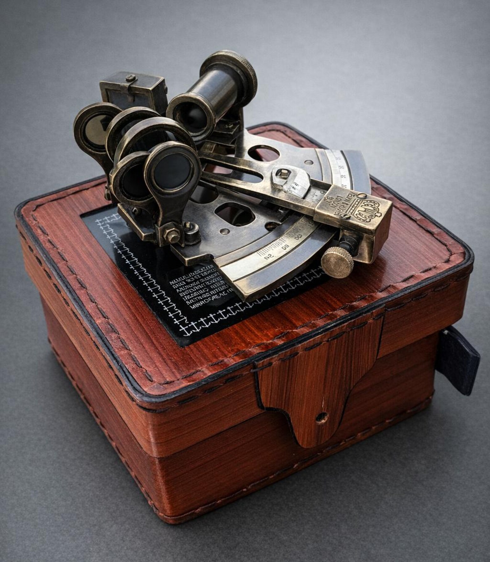 Brass Sextant - Kelvin & Hughes Replica - Nautical Decor With Leather ...