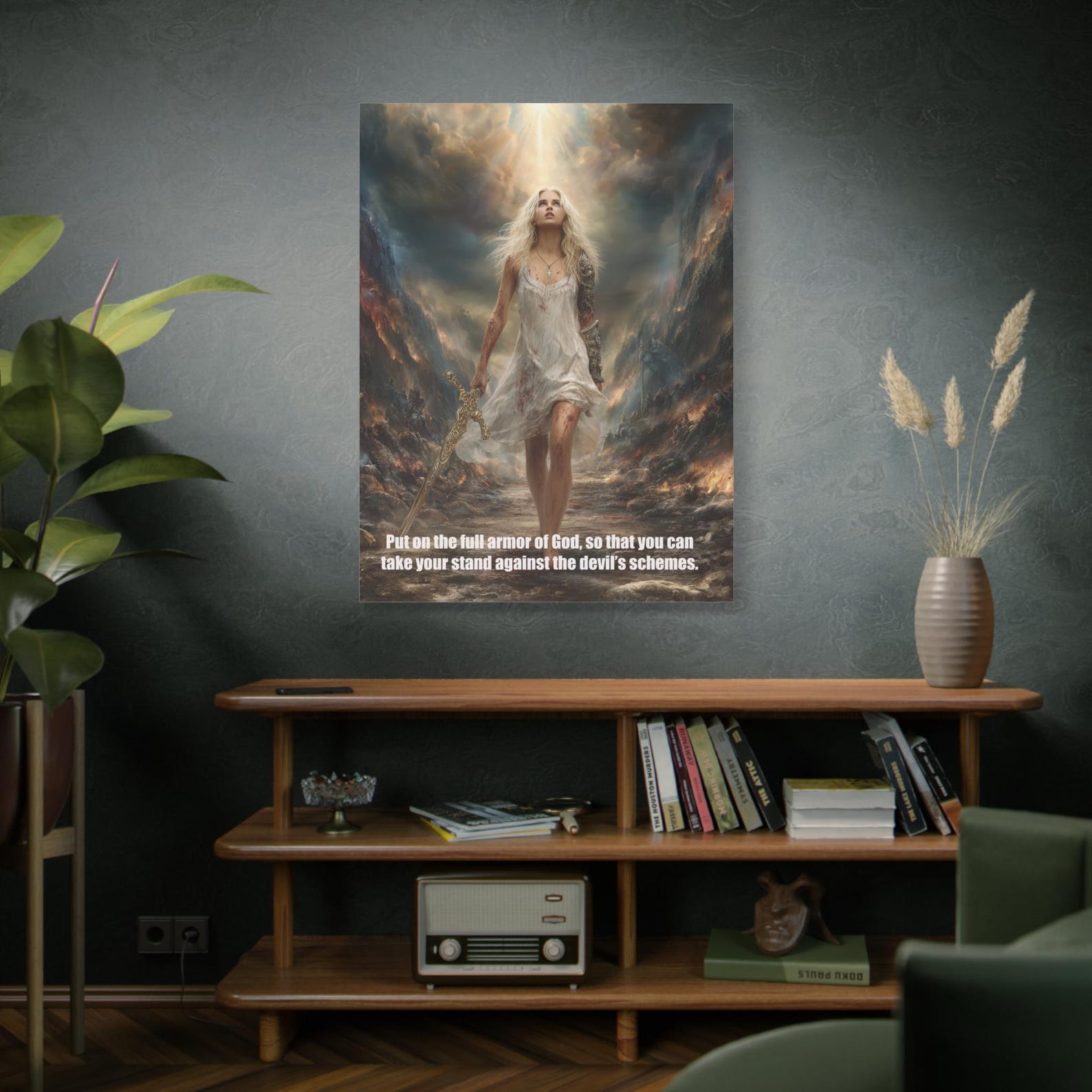 Armor of God Art - Canvas and Poster Print, Bible Quote Art ...