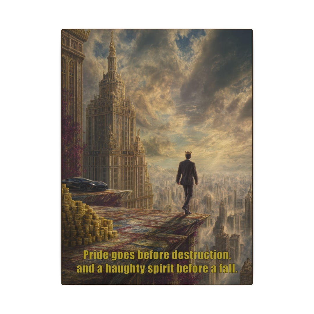Pride Before the Fall - Canvas and Poster Print, Man Fall Art, Proverbs ...