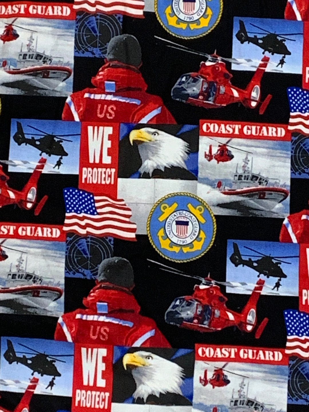 Coast Guard Fabric - Etsy