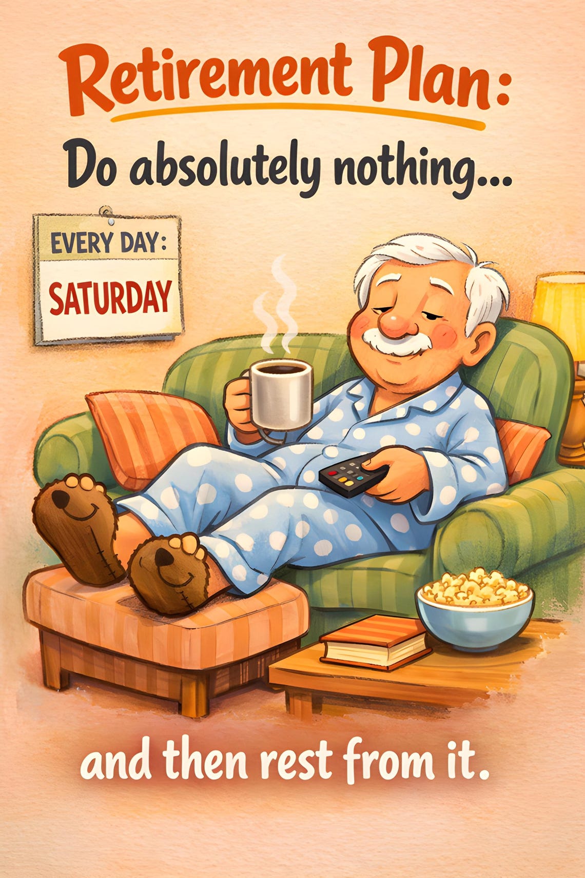 Funny Retirement Card – Plan Do Absolutely Nothing – Humorous Retiree ...