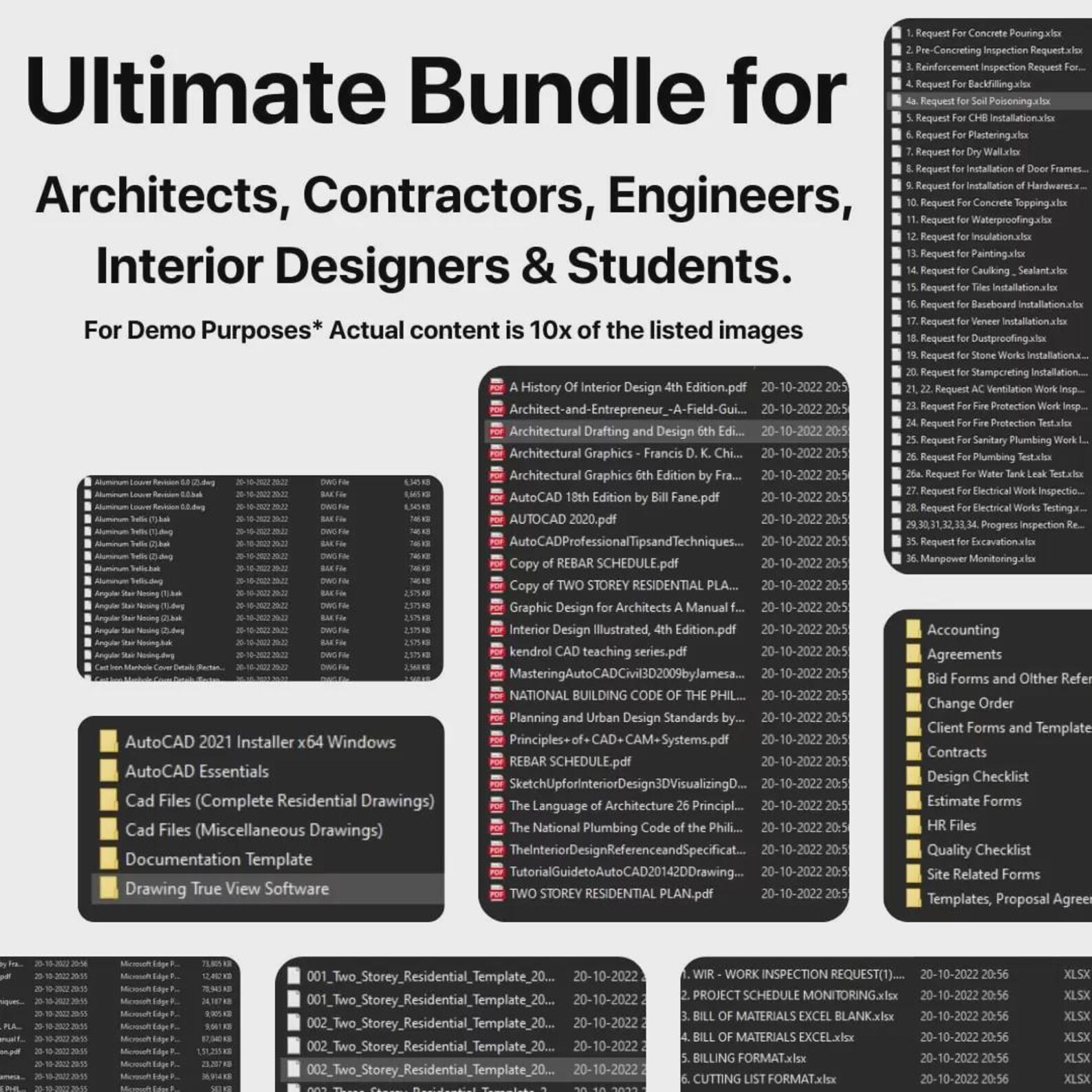 Construction Excel Templates Bundle | Contractor Tools | Civil ...