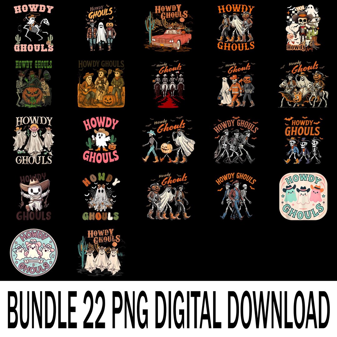 Howdy Ghouls PNG, Skeleton Cowboy Western Halloween Clipart, Rodeo ...