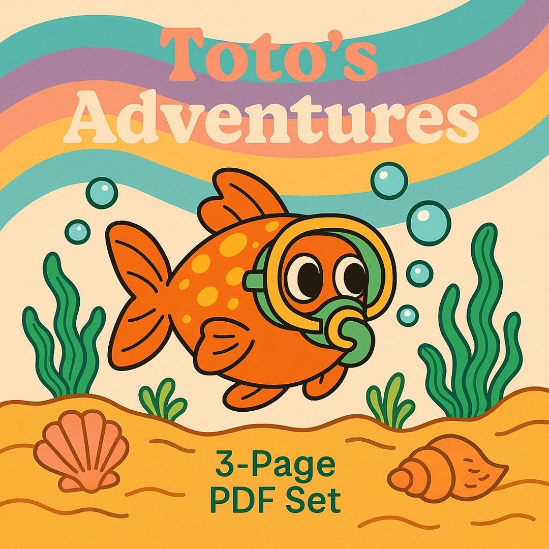 Toto’s Adventures — A Fun Coloring Set - Etsy