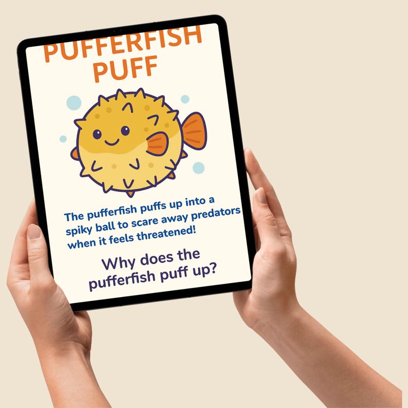 Ocean Animal Posters for Kids – 6 Educational PDF Prints – Fun Facts ...