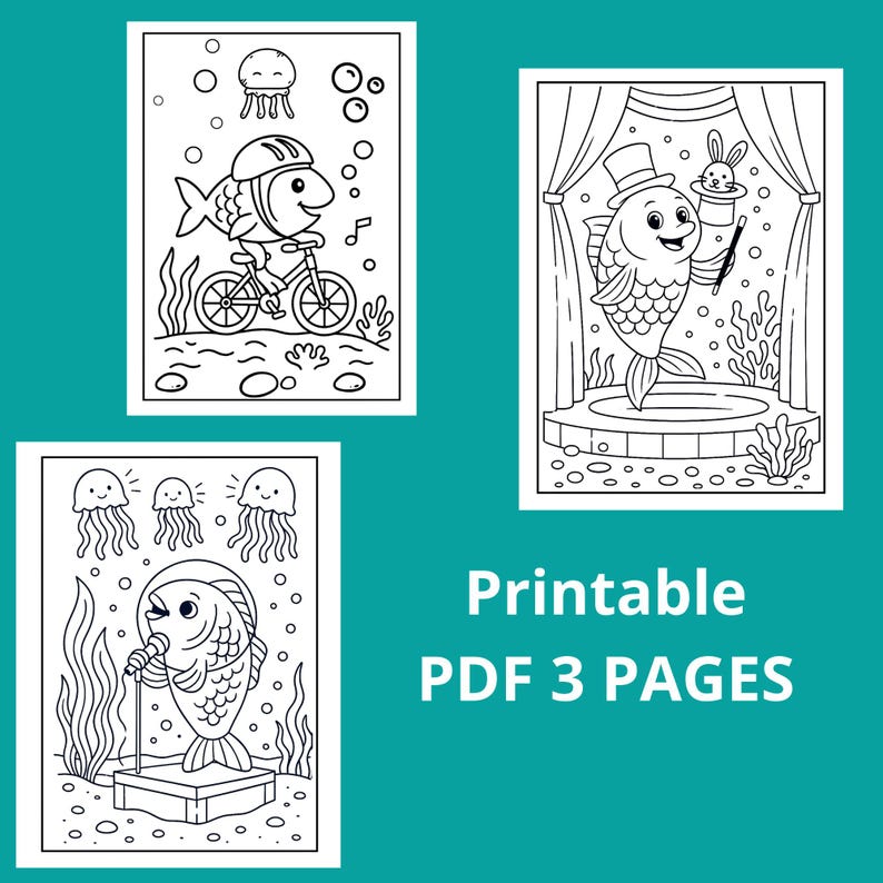 Undersea Coloring Pages for Kids – Printable Ocean Creatures | PDF ...